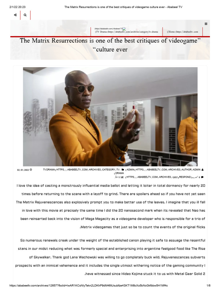 The Matrix Resurrections Is One of The Bestques of Videogame Culture ...