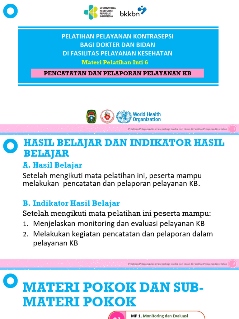Pencatatan Dan Pelaporan KB | PDF