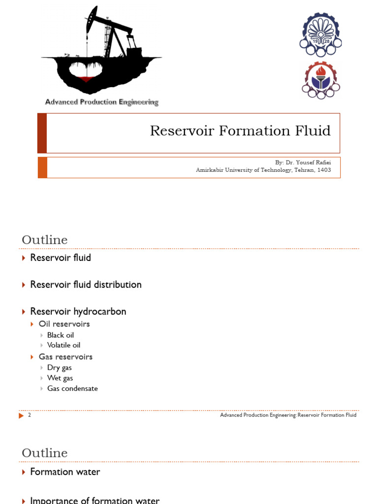 3 - Reservoir Formation Fluid | PDF | Petroleum Reservoir | Water