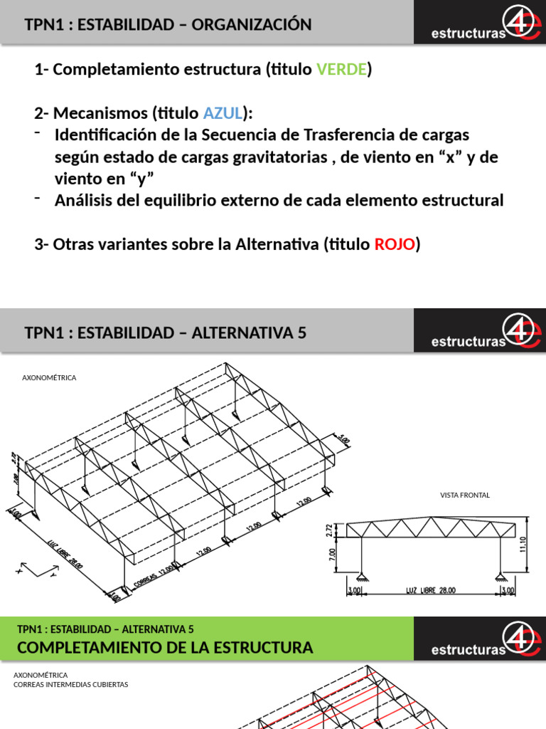 Alternativa 5 - Porticos y Csa | PDF | Ingeniería estructural | Componentes