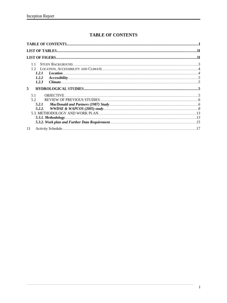 One LLRP Afar Project Hydrology Inception Report | PDF | Dam | Spillway