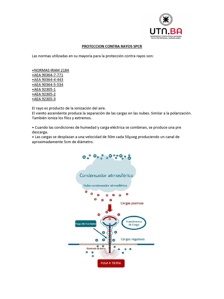 Sistema de protección contra rayos SPCR | PDF | Conductor electrico | Relámpago