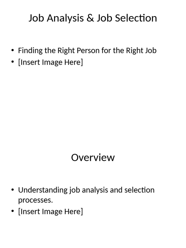 Job Analysis Selection | PDF