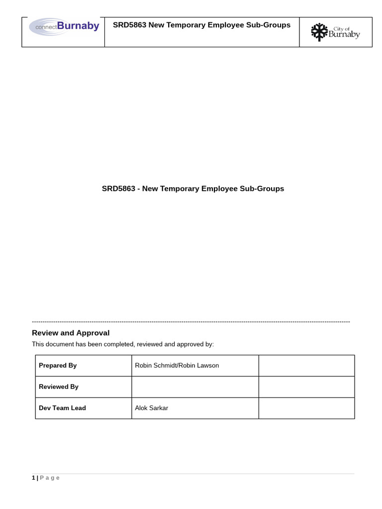SRD5863-TS R01 New Temporary Employee Sub-Groups | PDF | Overtime ...