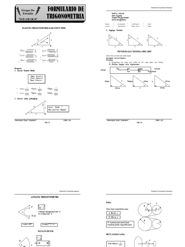 Identitas dan Fungsi Trigonometri | PDF