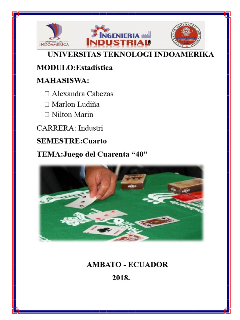 Aturan dan Strategi Permainan Cuarenta | PDF