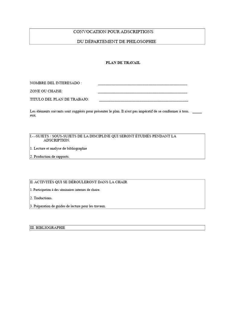 Modèle de Plan d'Affectation | PDF