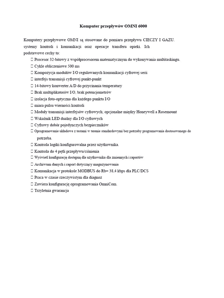 Omni 6000 | PDF