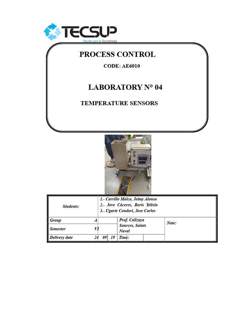 Laboratory 04 Temperature Sensors at 67% | PDF | Thermocouple | Applied ...