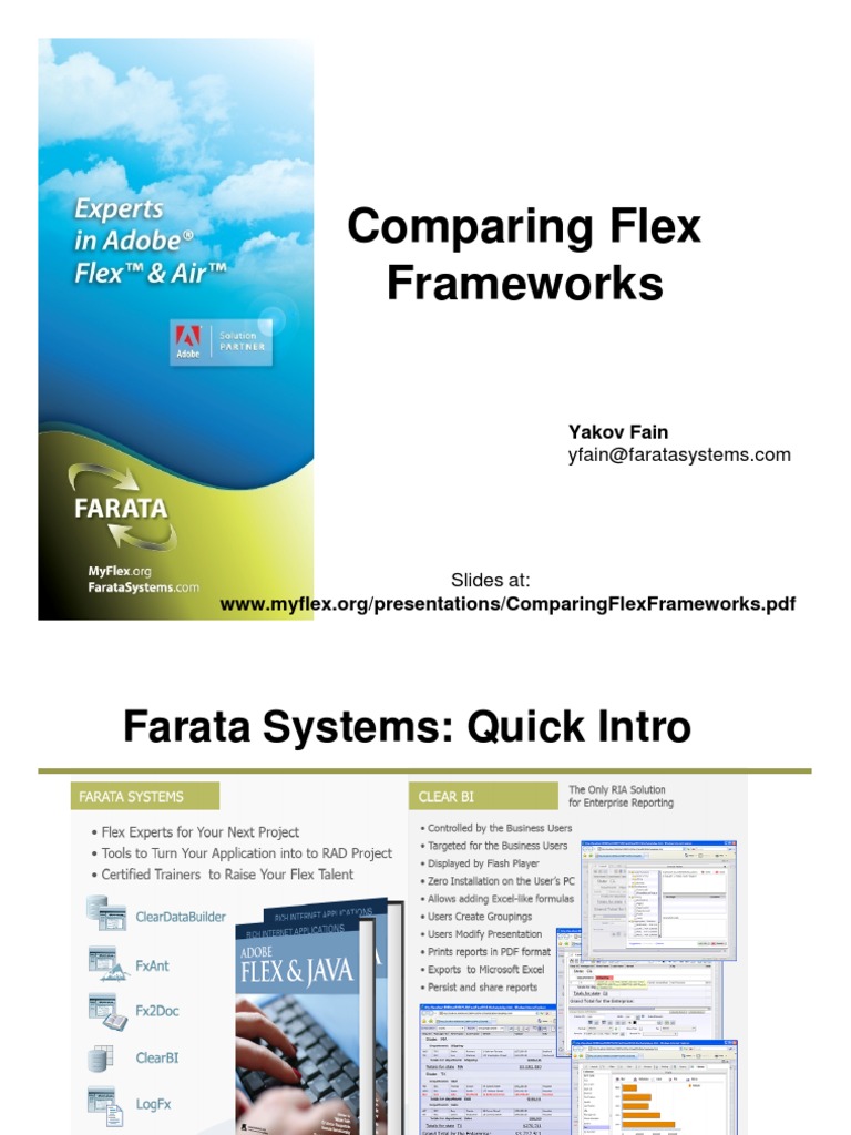 Comparing Flex Frameworks | PDF | Apache Flex | Computer Engineering