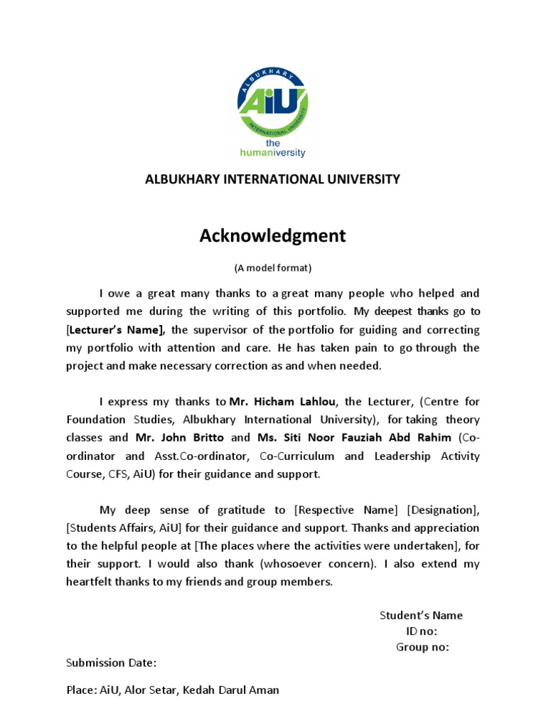 Acknowledgment of Student | PDF | Career & Growth | Social Science