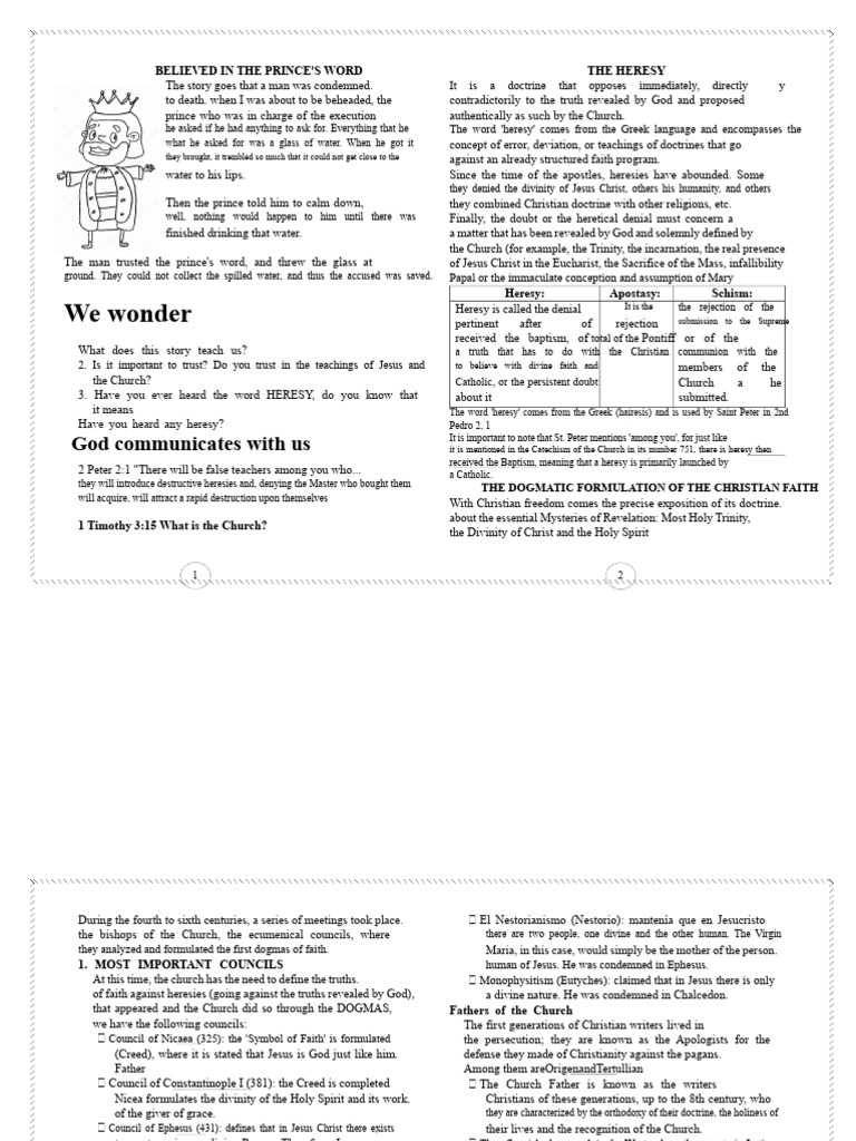 Annex 04 The Heresies | PDF | Catholic Church | God In Christianity