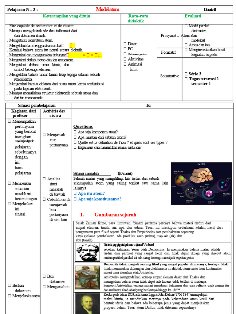 Model Atom dan Struktur Elektronik | PDF