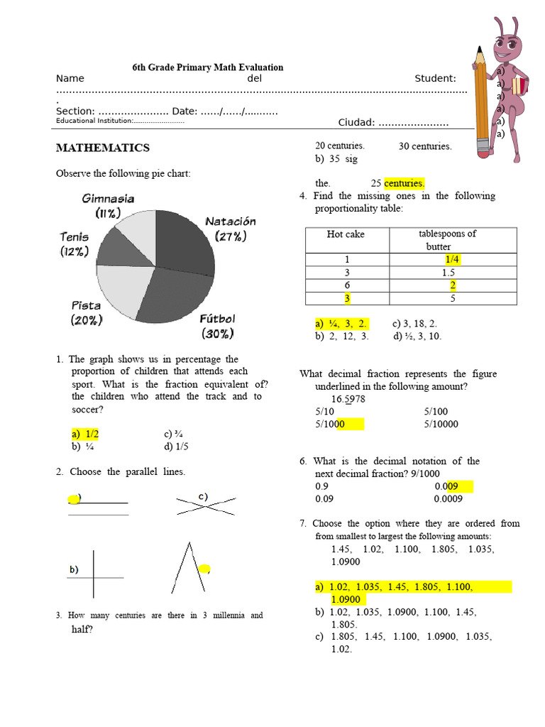 6th Grade Mathematics.. Resolution | PDF | Odds | Mathematics