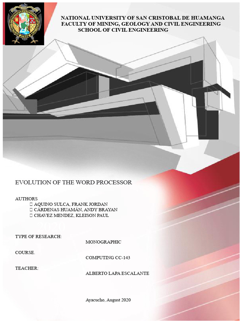 Evolution of The Word Processor PDF | PDF | Microsoft Word | Typewriter