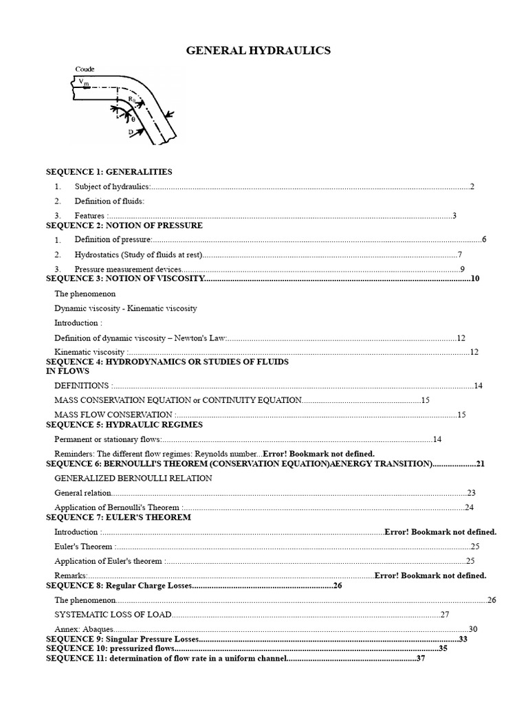 General Hydraulic Course | PDF | Viscosity | Fluid Dynamics