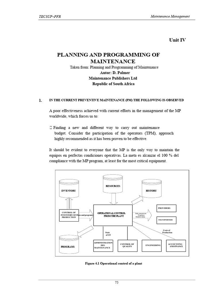 Maintenance Planning and Programming Guide | PDF