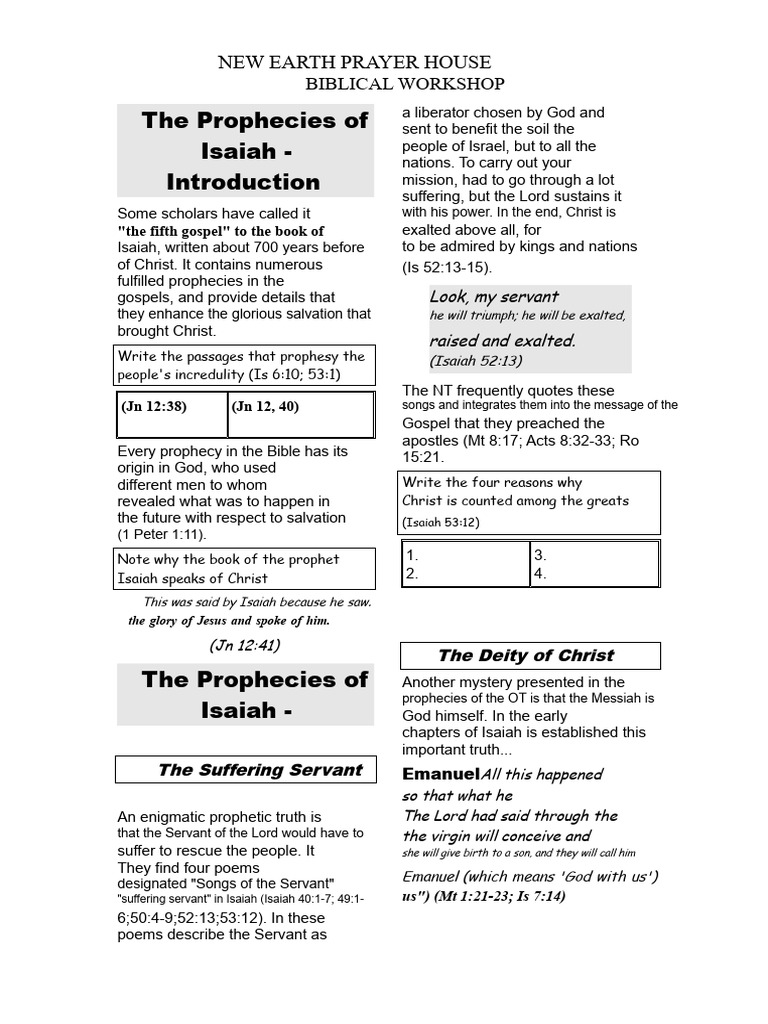 The Prophecies of Isaiah | PDF | Bible Prophecy | Jesus