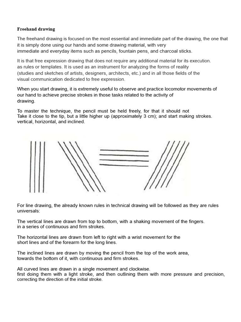 Hand-Drawing Formats Types of Lines and Scales | PDF | Drawing