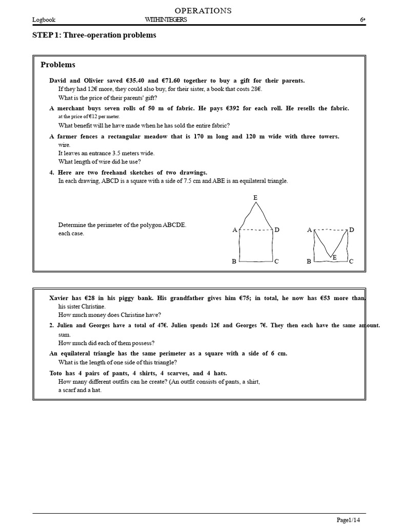 03_operations_with_integers_student_logbook | PDF | Mathematics ...