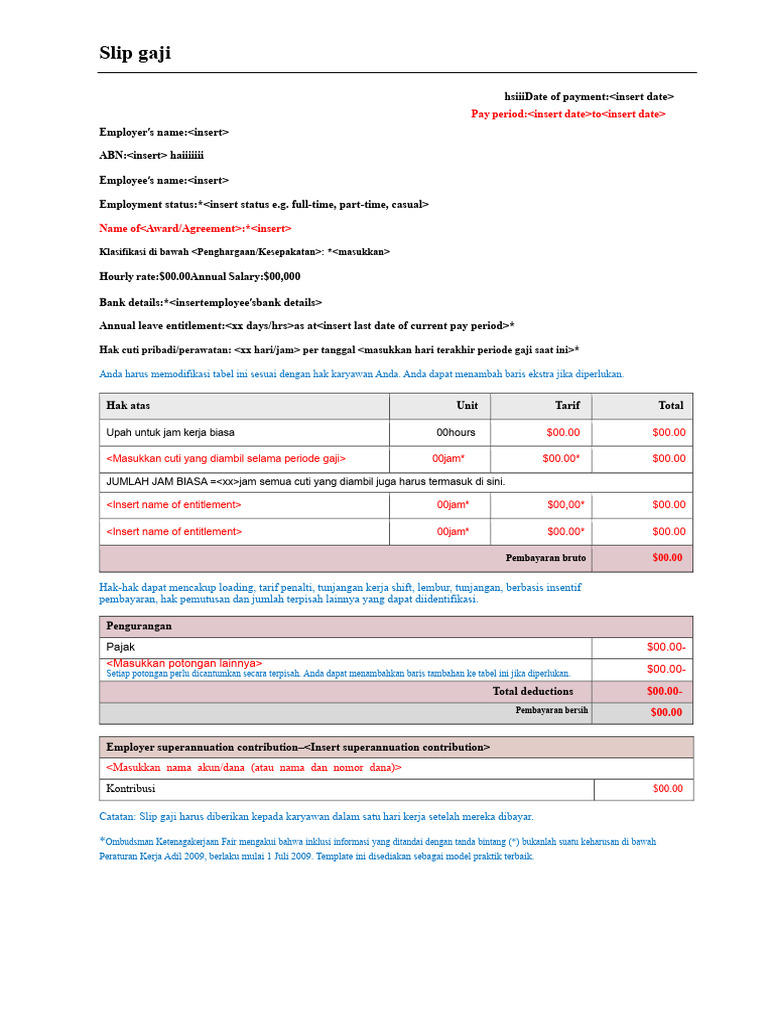 Template Slip Gaji | PDF