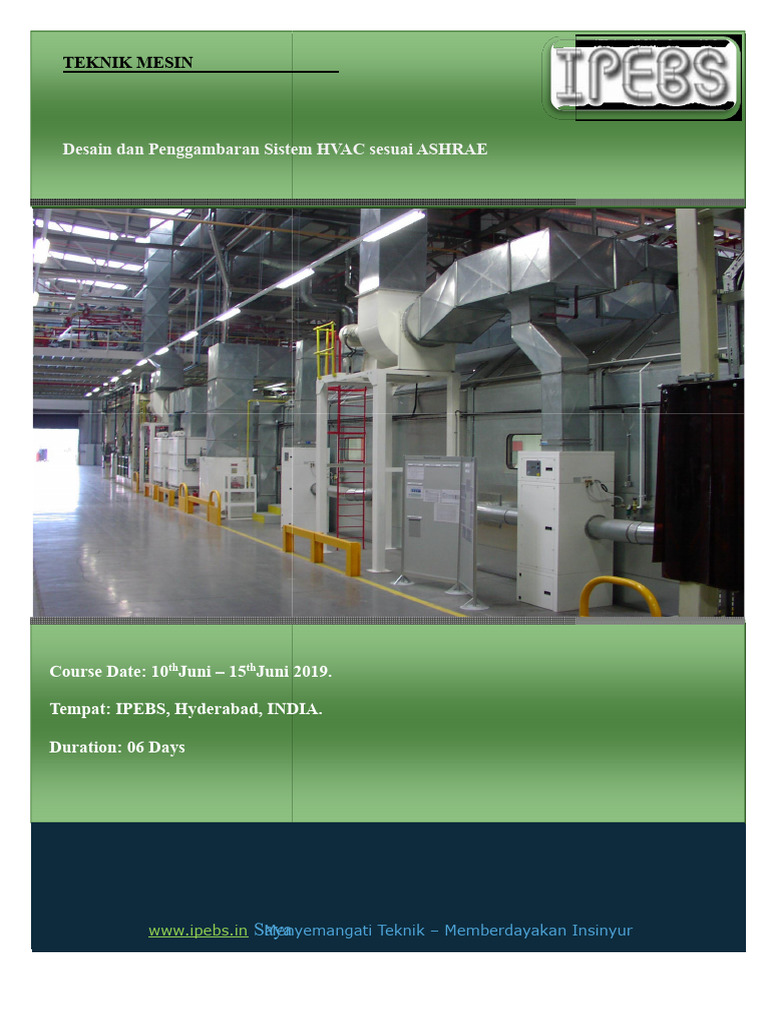 Desain & Penggambaran Sistem HVAC Sesuai ASHRAE PDF | PDF