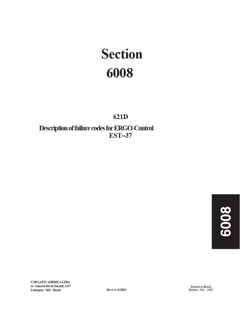 ERGO-Control EST–37 Failure Codes Guide | PDF | Electricity | Machines