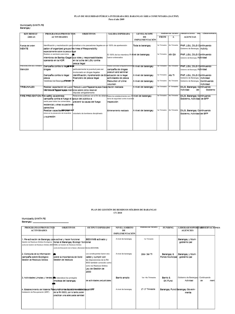Plan Beswm 2010 | PDF