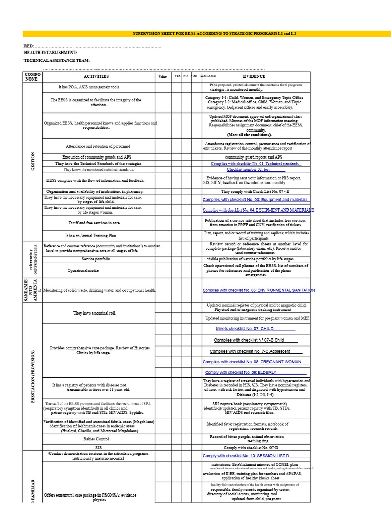Supervision Sheet 2016 Valid for Eess | PDF | Sexually Transmitted ...