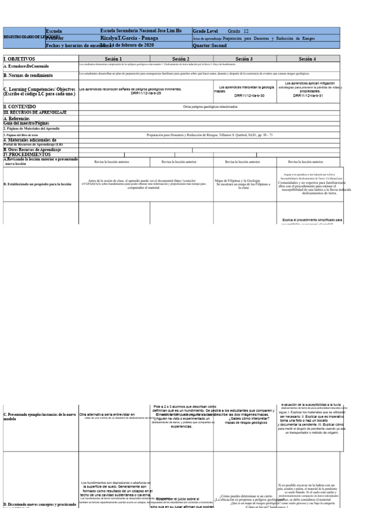 Q2 DLL DRRR Semana 2.1 - 2020 | PDF | Suelo