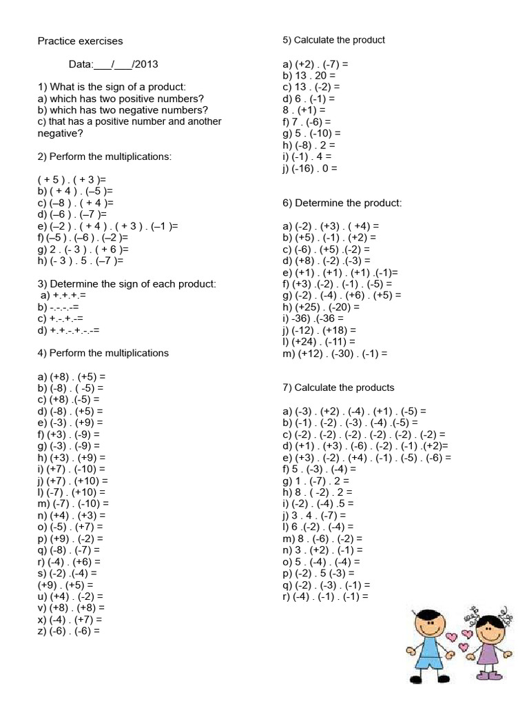Multiplication of integer numbers | PDF | Multiplication | Number Theory