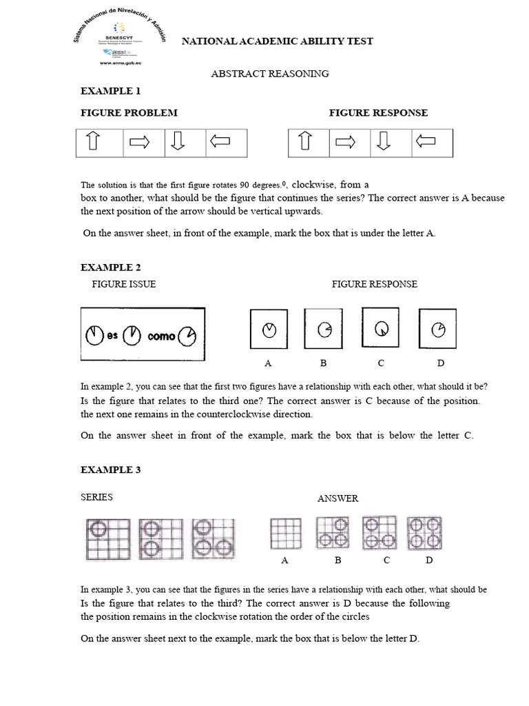 National Academic Ability Test Examples | PDF | Cognitive Development ...