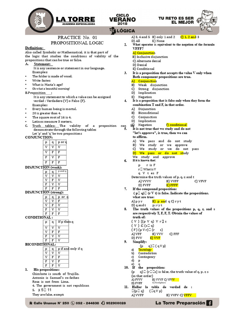 Corrected Logic Practice | PDF | Logic | Metalogic