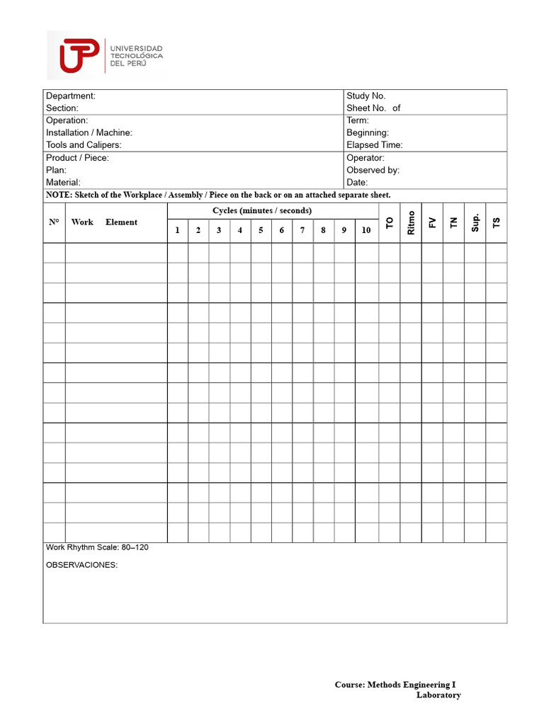 Laboratory - Timing Data Sheet Format-7 | PDF