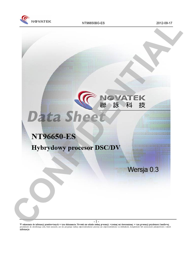 Novatek NT96650 PDF | PDF