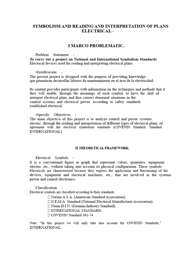 Reading and Interpretation of Electrical Diagrams | PDF | Electric Motor | Transformer