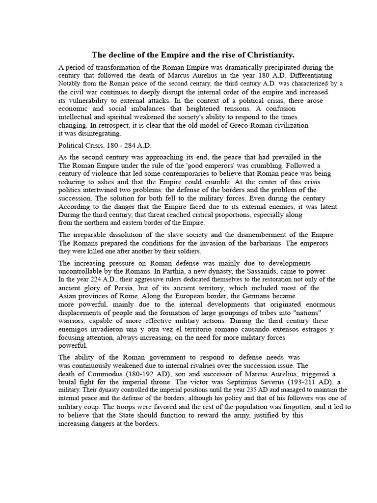 Decline of Rome and Rise of Christianity | PDF | Pope | Constantine The ...