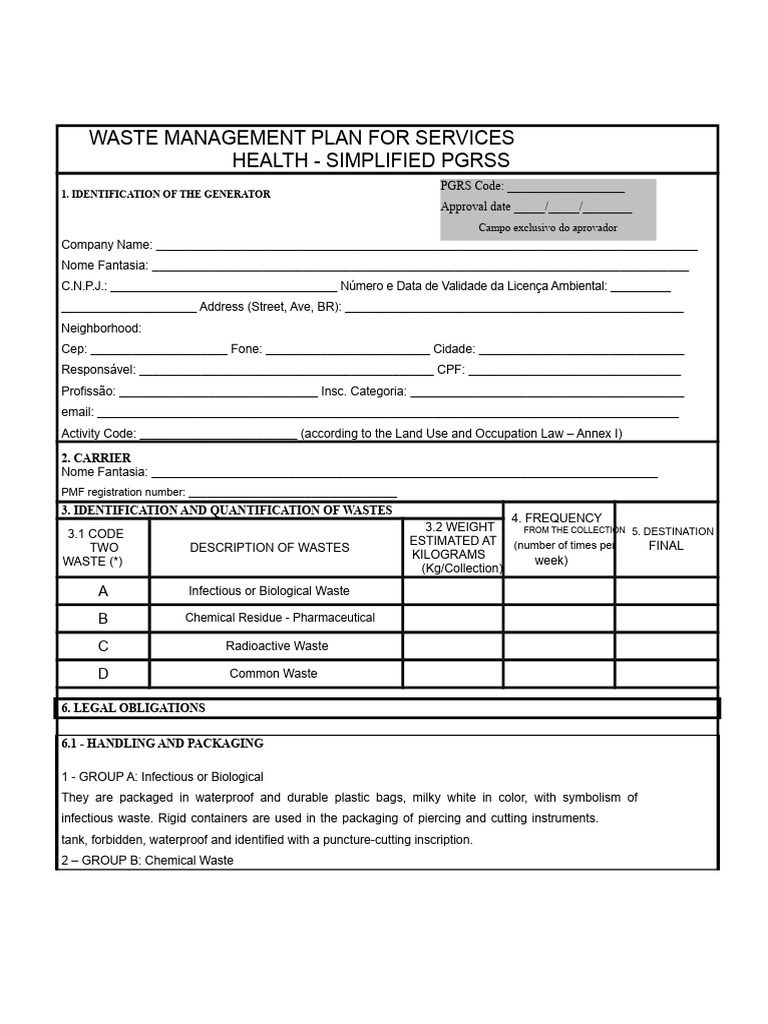 Pgrss Simplified Format Form - Arlimp | PDF | Waste | Municipal Solid Waste