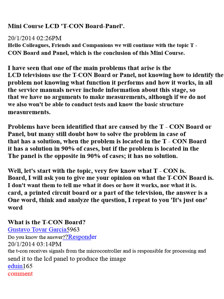 T-CON | PDF | Power Supply | Direct Current