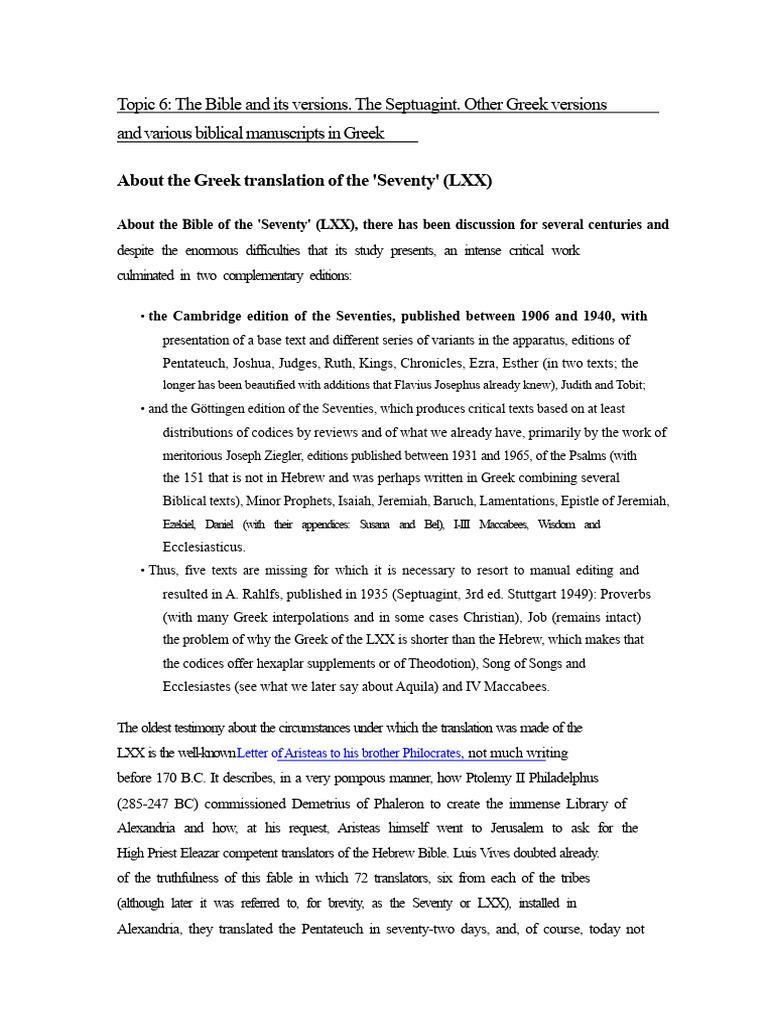 Ancient Biblical Versions and Translation. Jesus Cantera | PDF ...