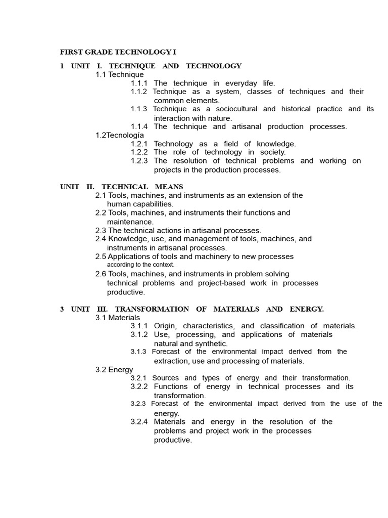 First Grade Curriculum Technology I | PDF | Cognition | Learning