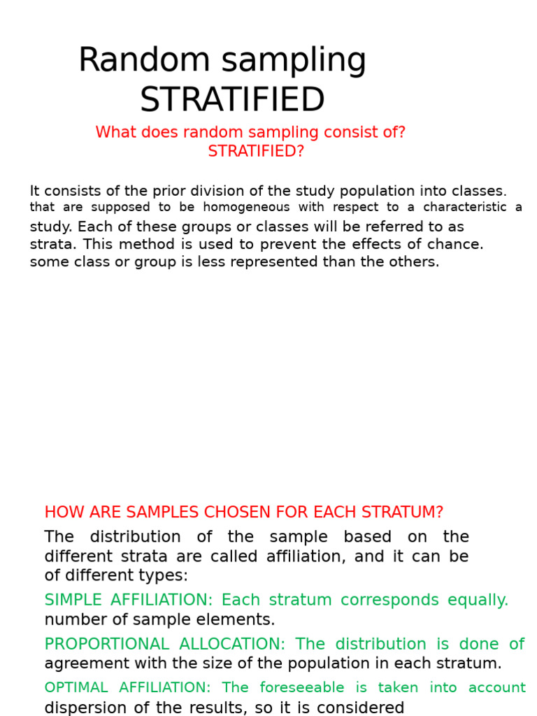 Proportional Stratified Sampling Explained | PDF | Sampling (Statistics ...