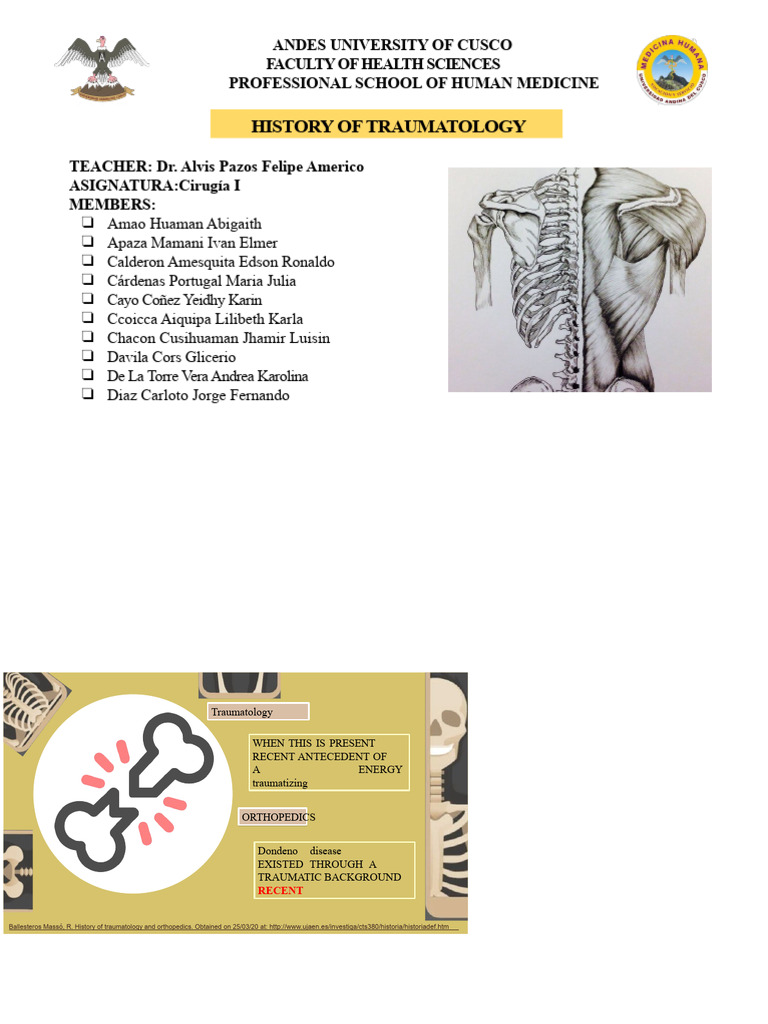 HISTORY OF TRAUMATOLOGY 2021-1 rev | PDF | Orthopedic Surgery | Surgery
