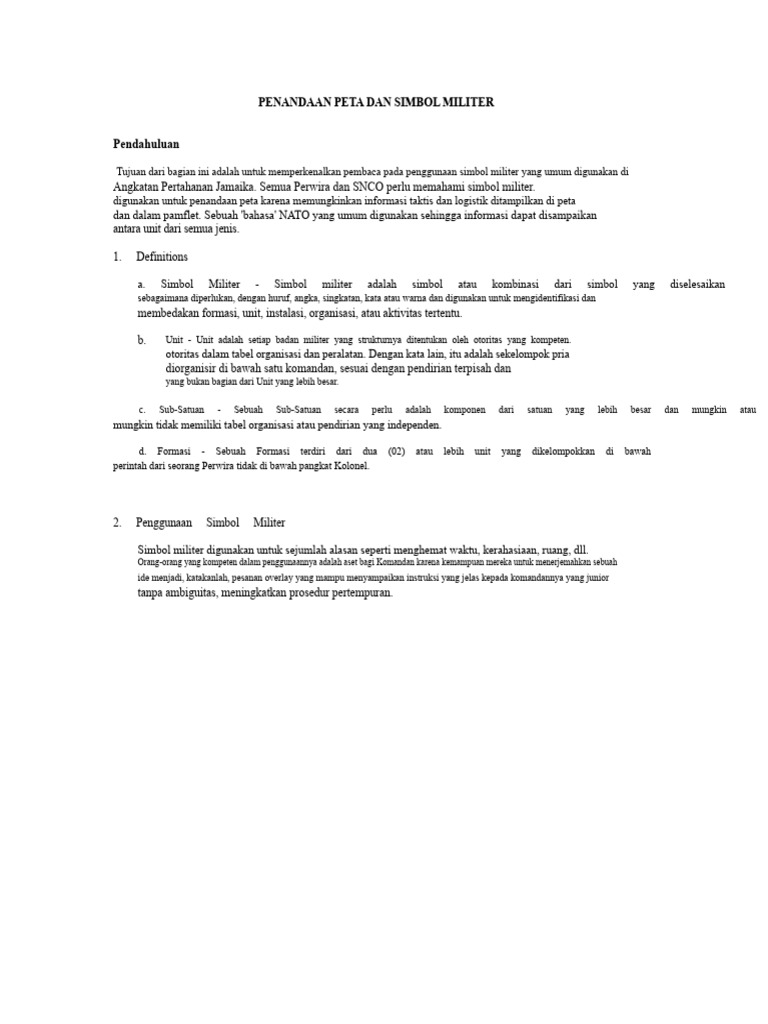 Simbol Militer untuk Penandaan Peta | PDF