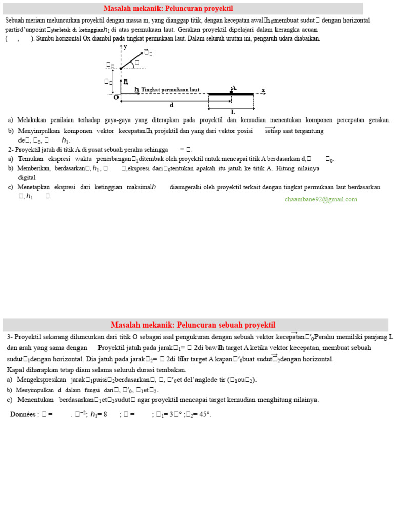 Analisis Peluncuran Proyektil dari Ketinggian | PDF