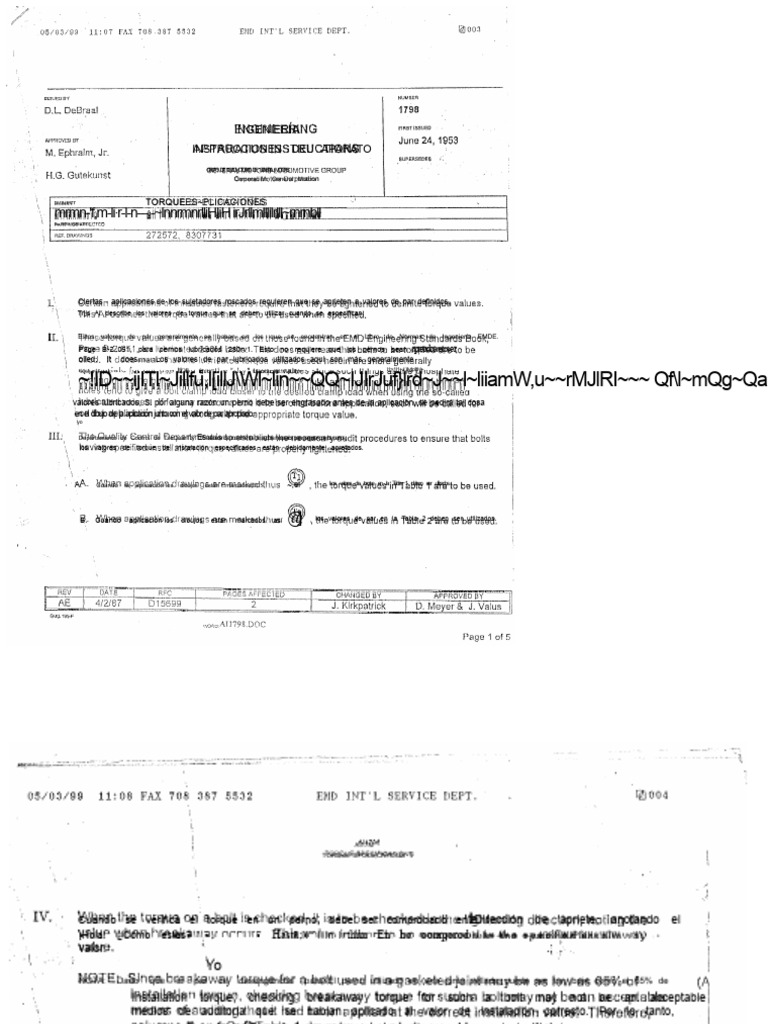 Tabla de Torque EMD | PDF