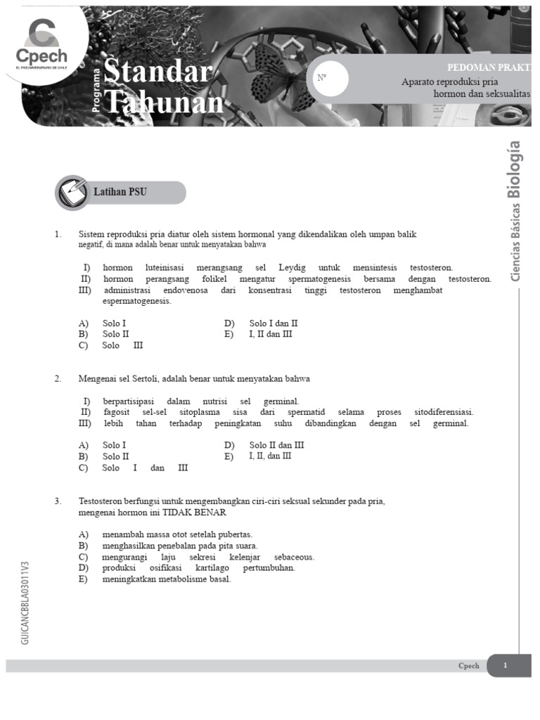 Panduan Praktis 10 Alat Reproduksi Pria, Hormon, Dan Seksualitas | PDF