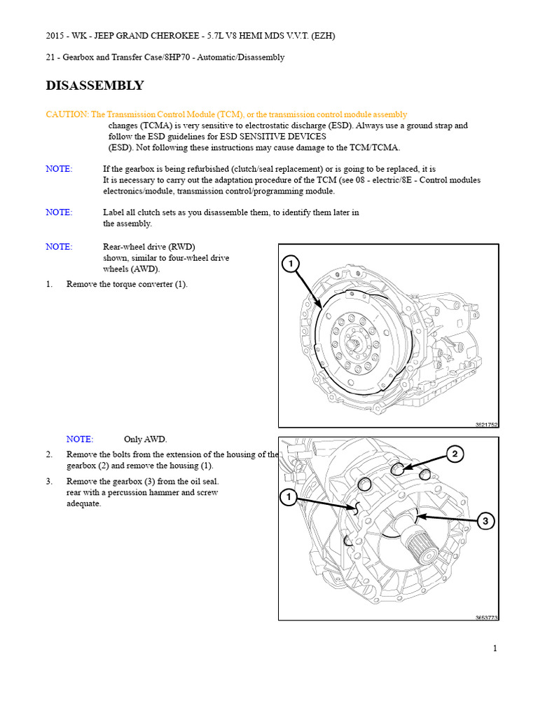 German Box ZF Grand Cherokee 4G+ | PDF | Clutch | Axle