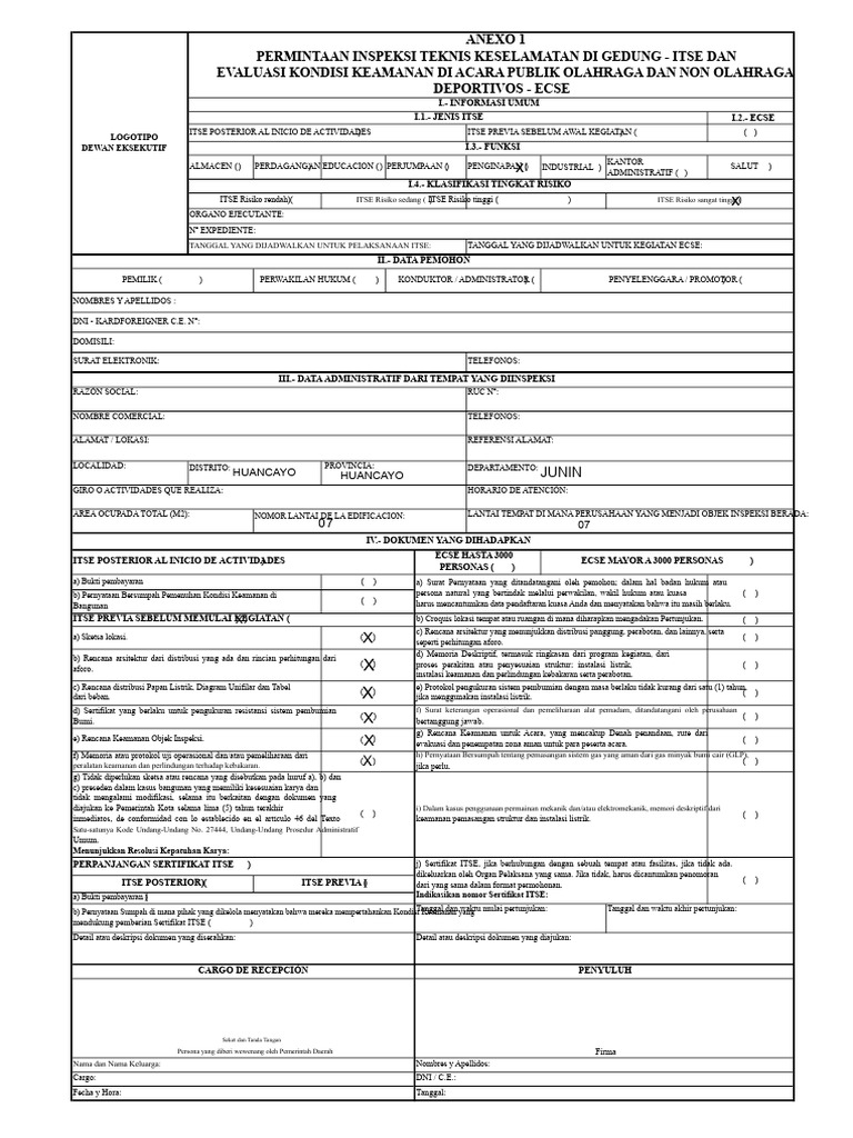 Anexo 1 Format Permohonan ITSE ECSE | PDF