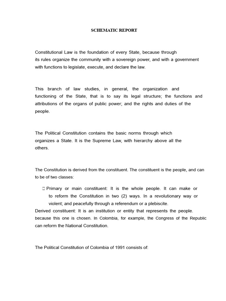 Schematic Report Pdf Constitution Sovereignty